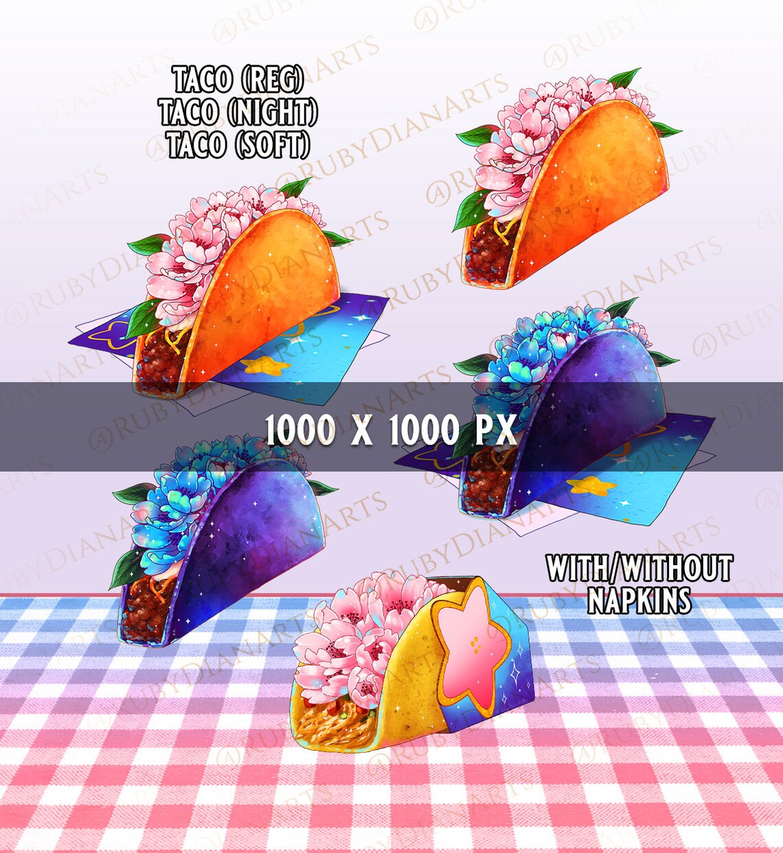 Sakura Tacos | Vtuber Food Assets | Rock the Cherry Blossoms and Cute ...