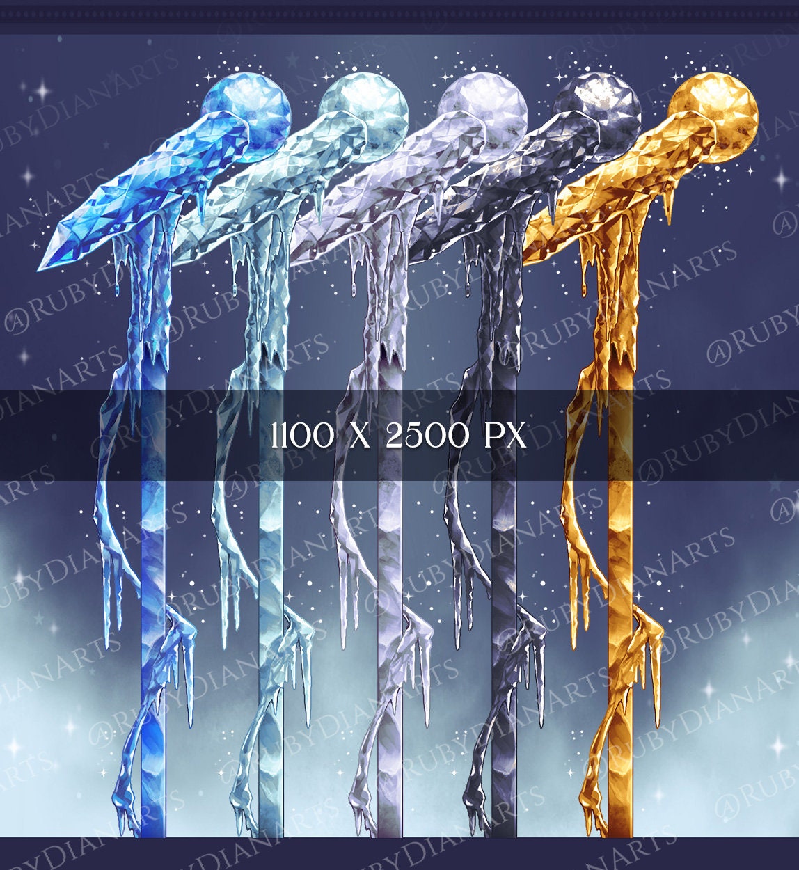 Winter Ice Microphone | Vtuber Assets + BONUS Animated Stream Mic With ...