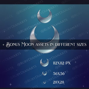 Moon Mic | Vtuber Celestial Assets + Bonus Crescent Moons for Your ...