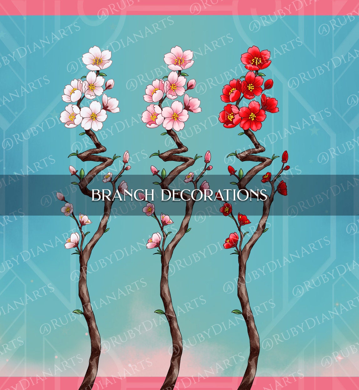 Sakura Mics Set and Stream Decorations | Vtuber Assets | Props for ...