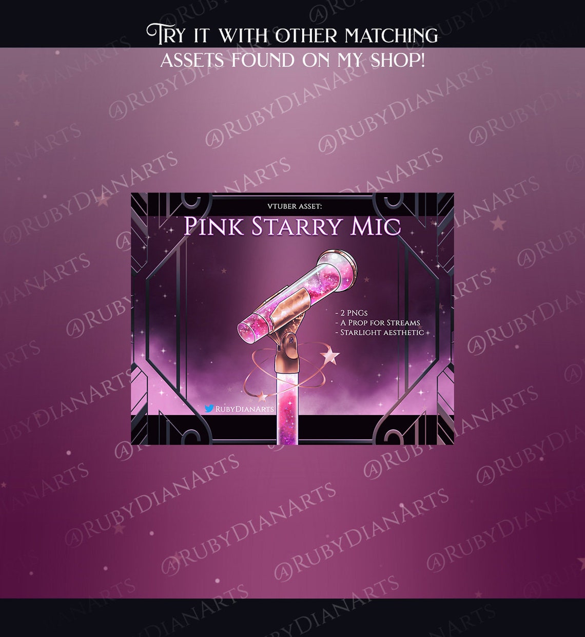 PINK Starry Teacups Celestial Vtuber Assets Star Galaxy Tea Set ...