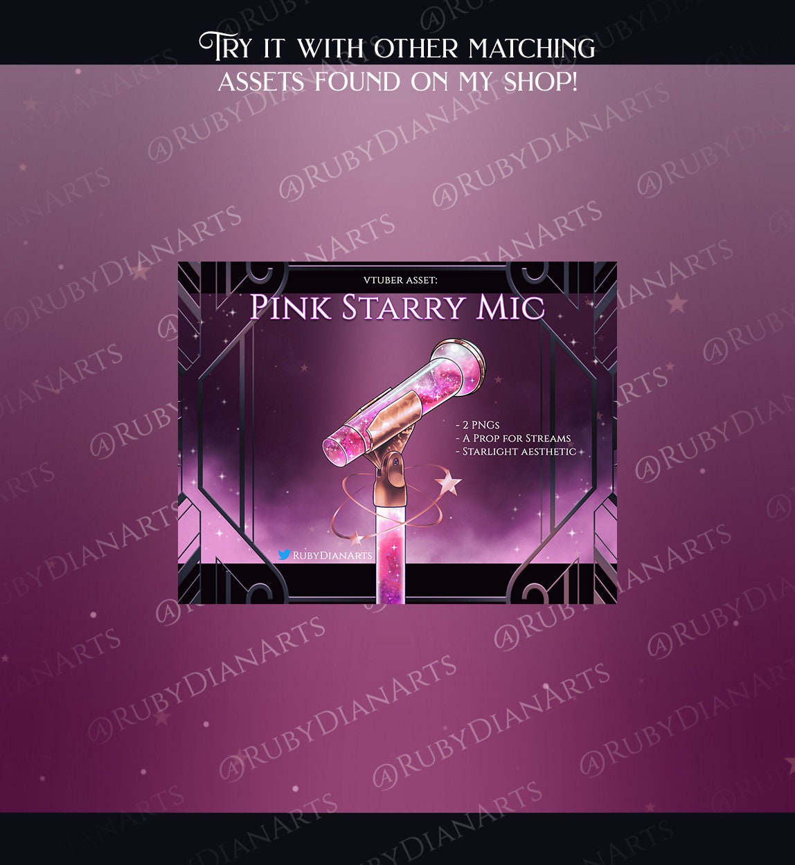 PINK Starry Teacups Celestial Vtuber Assets Star Galaxy Tea Set ...