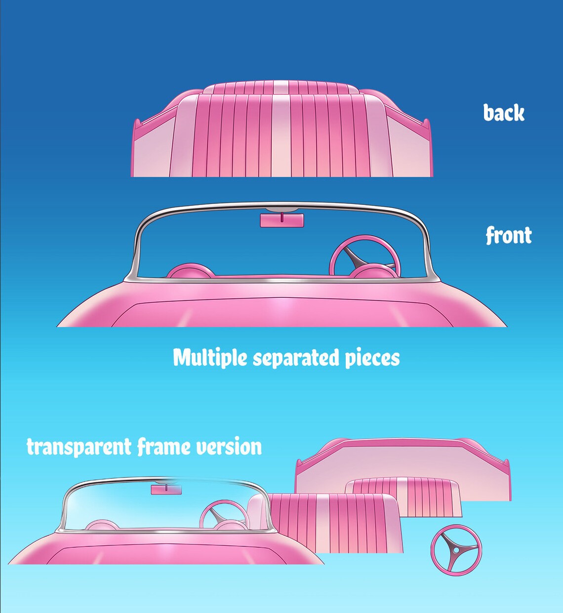 The Pink Car | Vtuber Assets for Twitch Streaming | Cute Stream Props ...