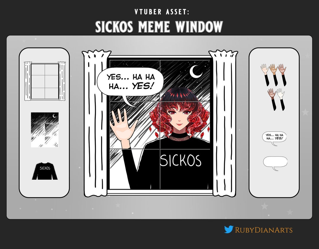 Sickos Meme Window | Twitch Streaming Vtuber Overlay and Assets ...