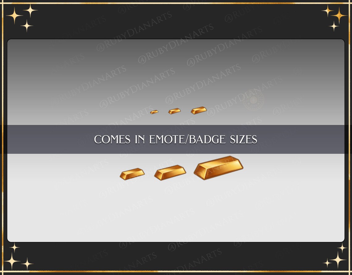Gold Bar Twitch Asset | Stream Prop, Emote, Badge (digital Download) - Etsy