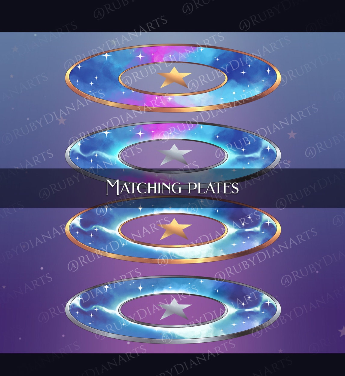 Starry Teacups Celestial Vtuber Assets Star Galaxy Tea Set - Etsy