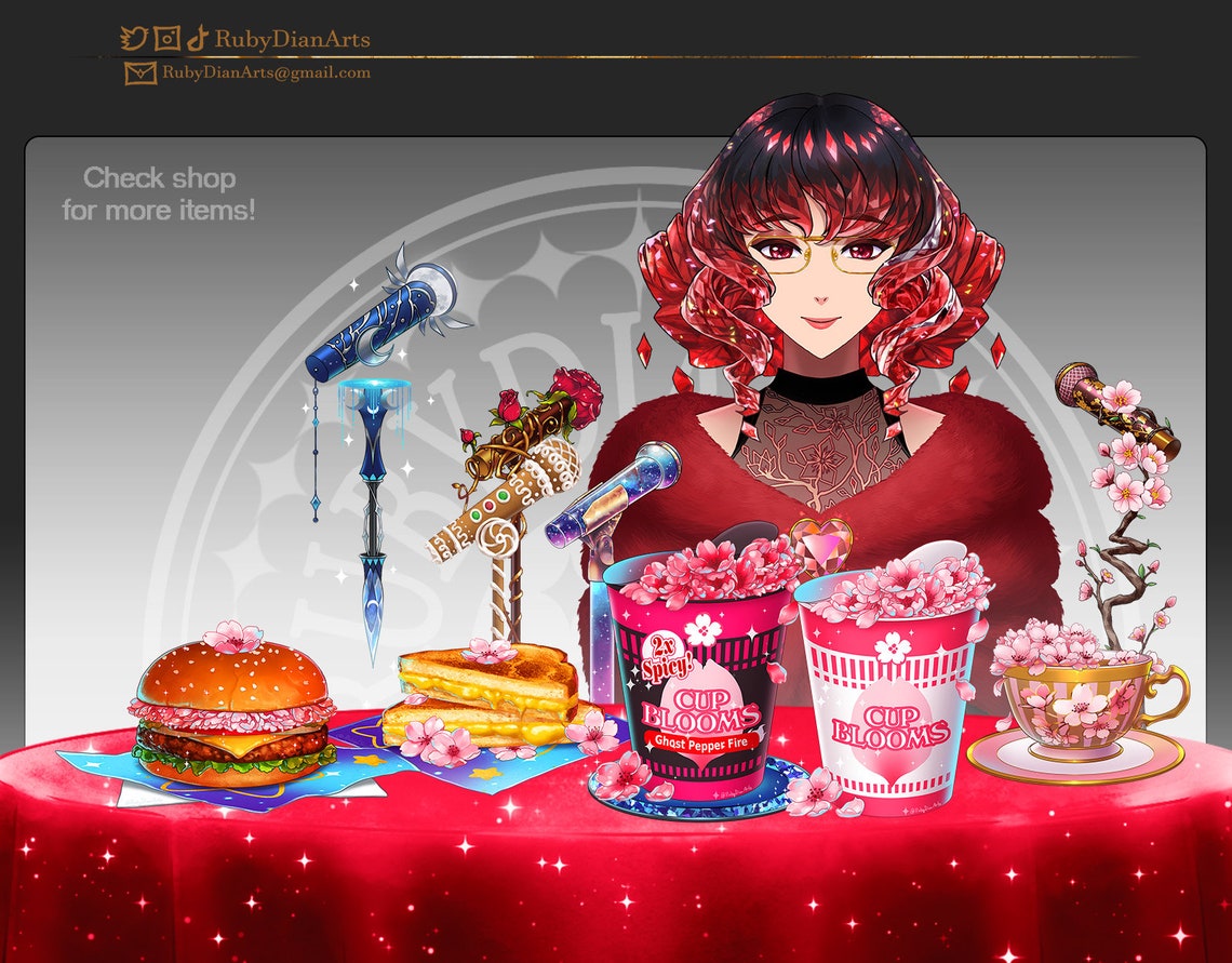 Cupcakes for Stream Vtuber Asset: 14x Pngs Food Art Stream Decoration ...