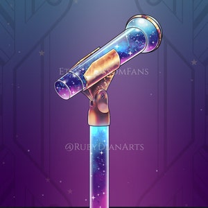 Starry Mic | Celestial Vtuber Asset Microphone | Stream Decoration ...