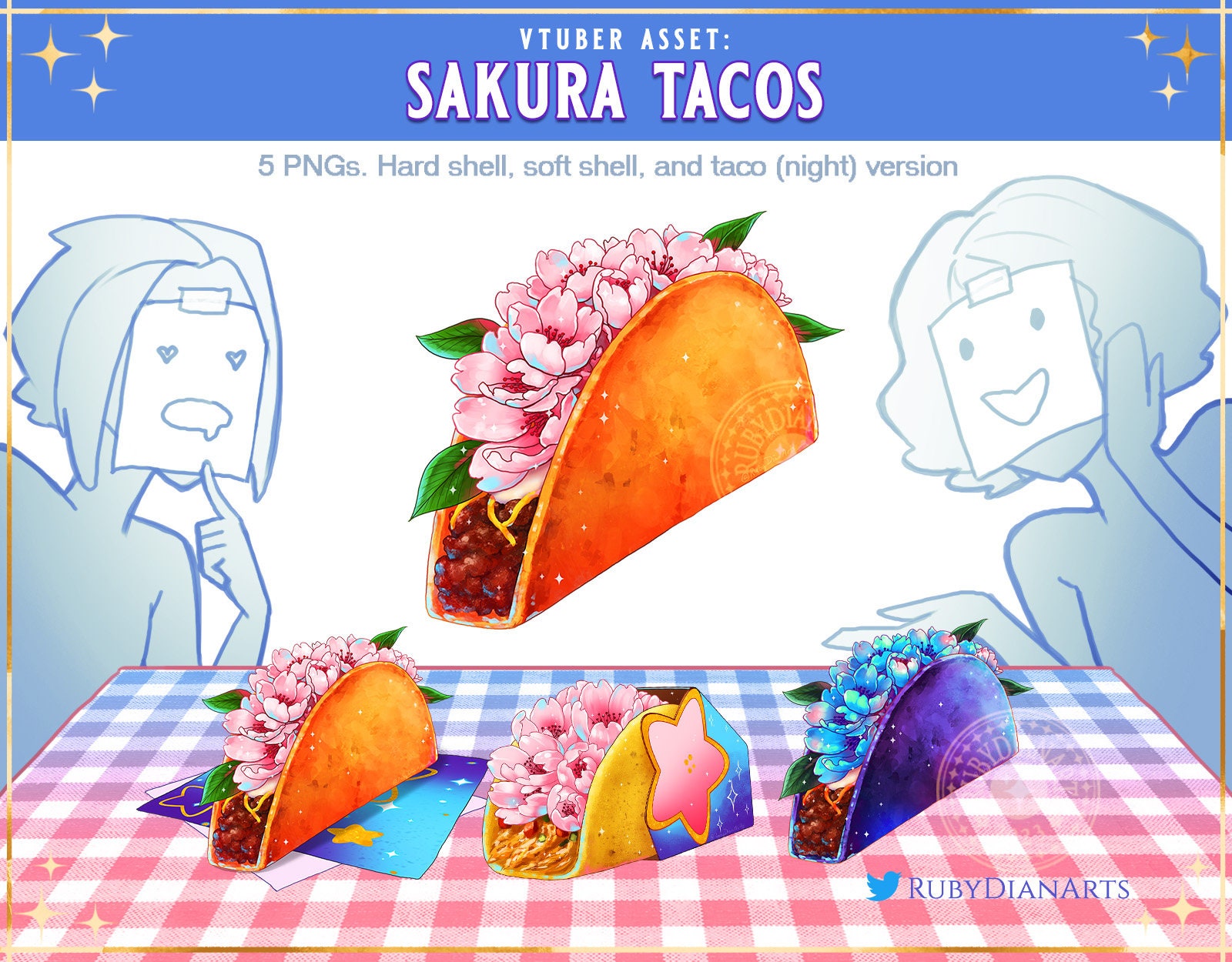 Sakura Tacos | Vtuber Food Assets | Rock the Cherry Blossoms and Cute ...