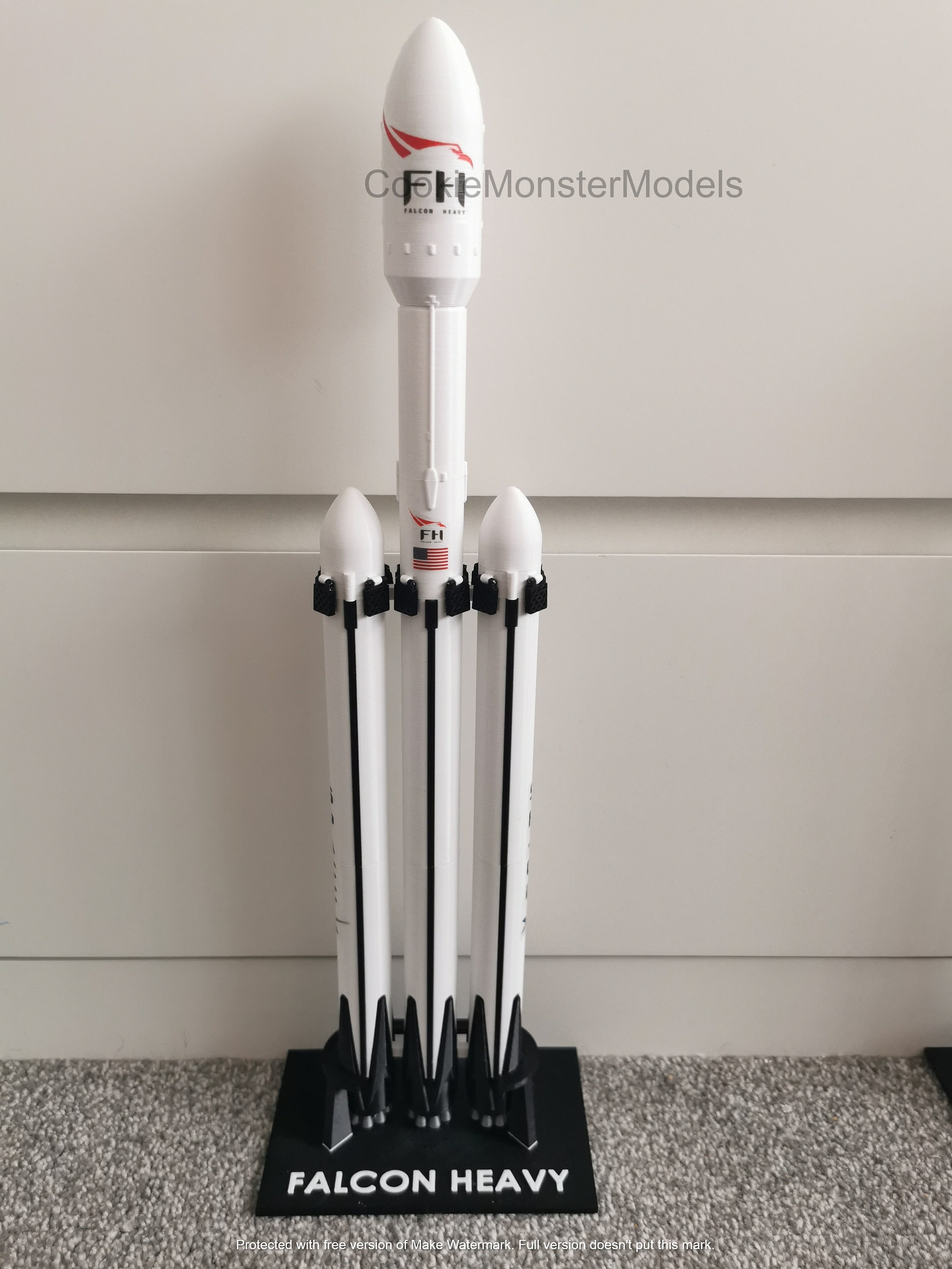 Spacex Falcon Heavy 1:144scale Display Rocket Model Decals - Etsy UK