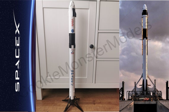 Spacex Falcon 9 Crew Dragon Capsule 1:76 84cm/33inch High - Etsy