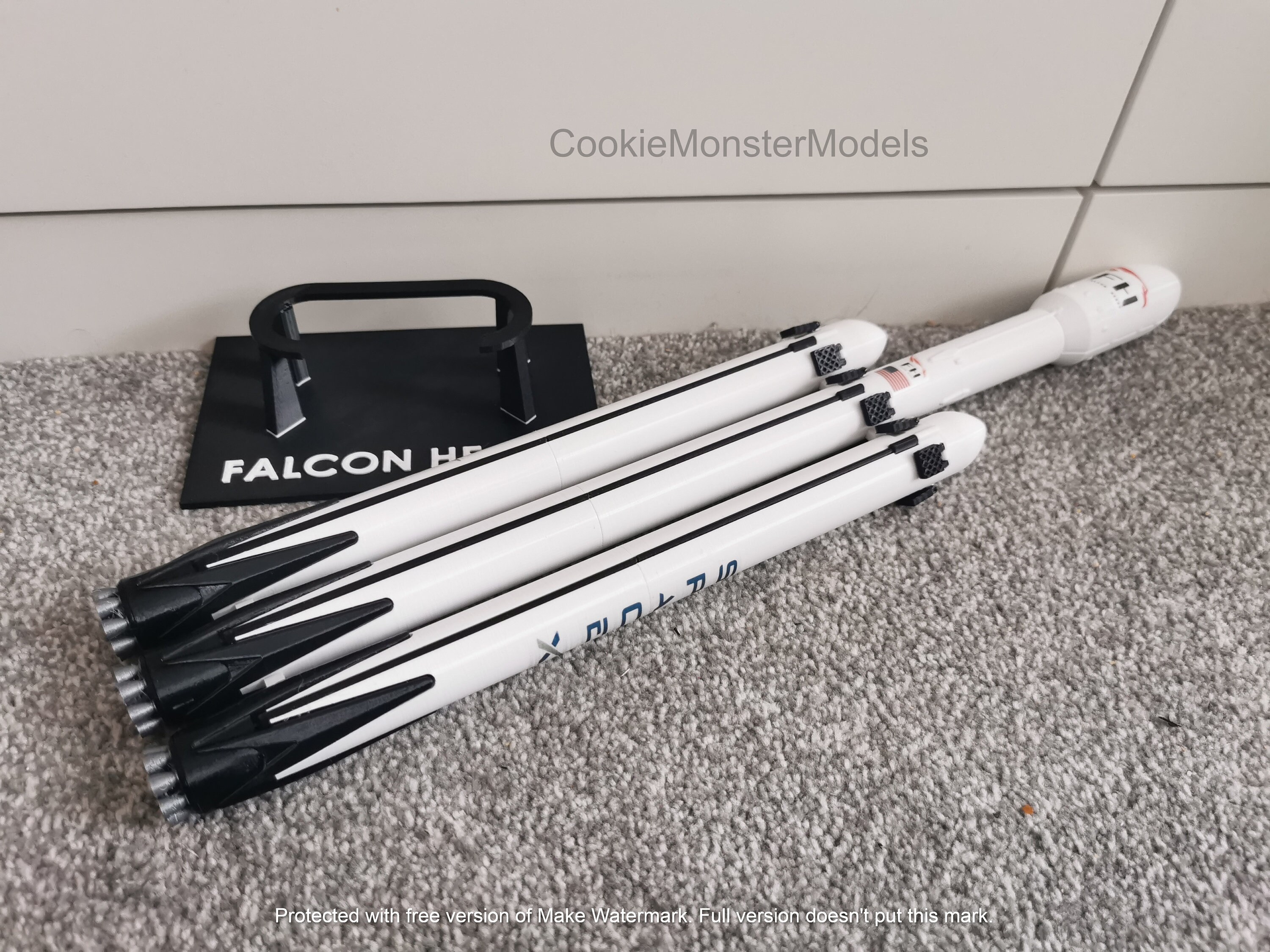 SpaceX Falcon Heavy 1:144scale Display Rocket Model Decals | Etsy