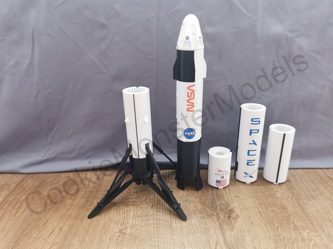 Spacex Falcon 9 Crew Dragon Capsule 1:76 84cm/33inch High - Etsy