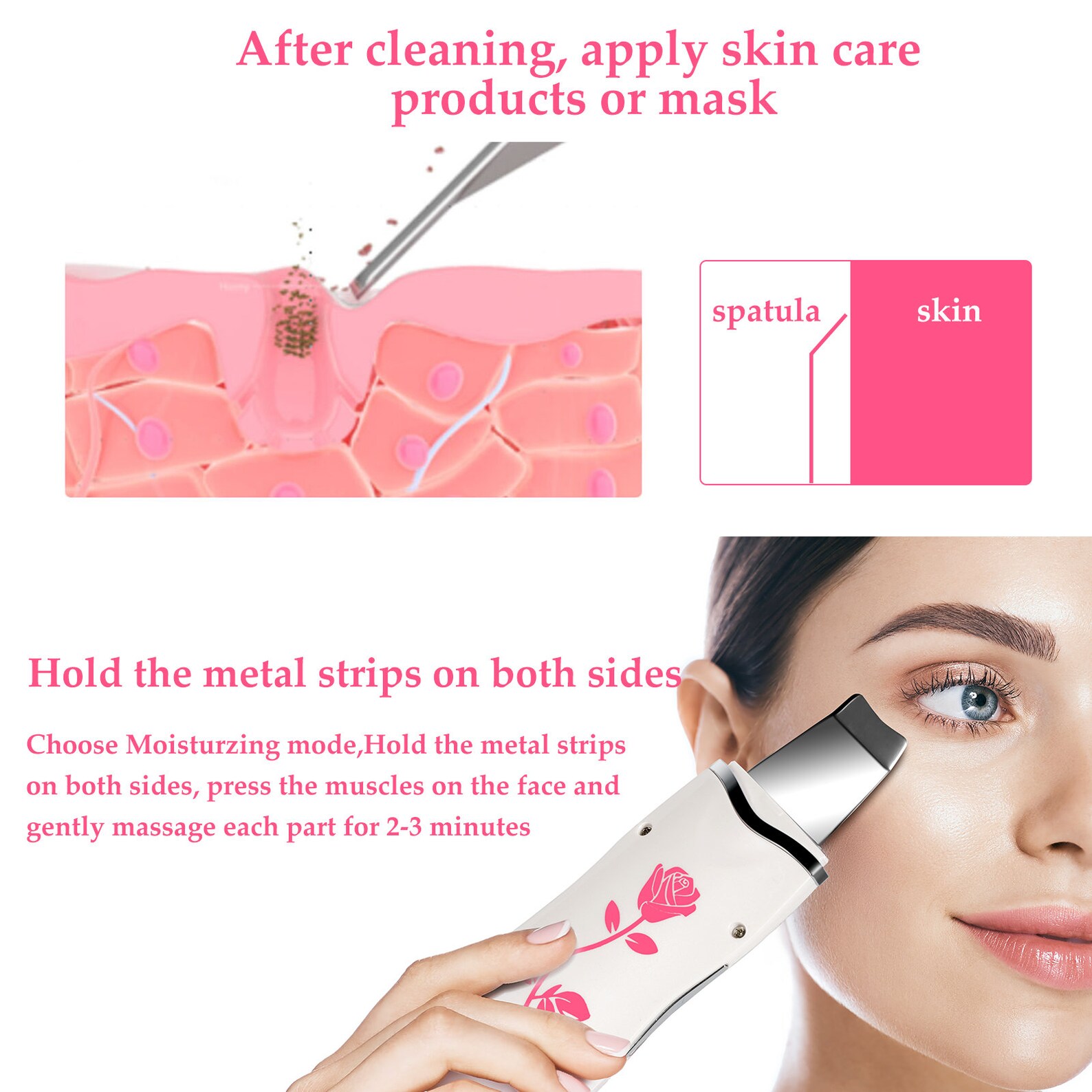 Ultrasonic Skin Scrubber Face Scraper Facial Skin Spatula | Etsy