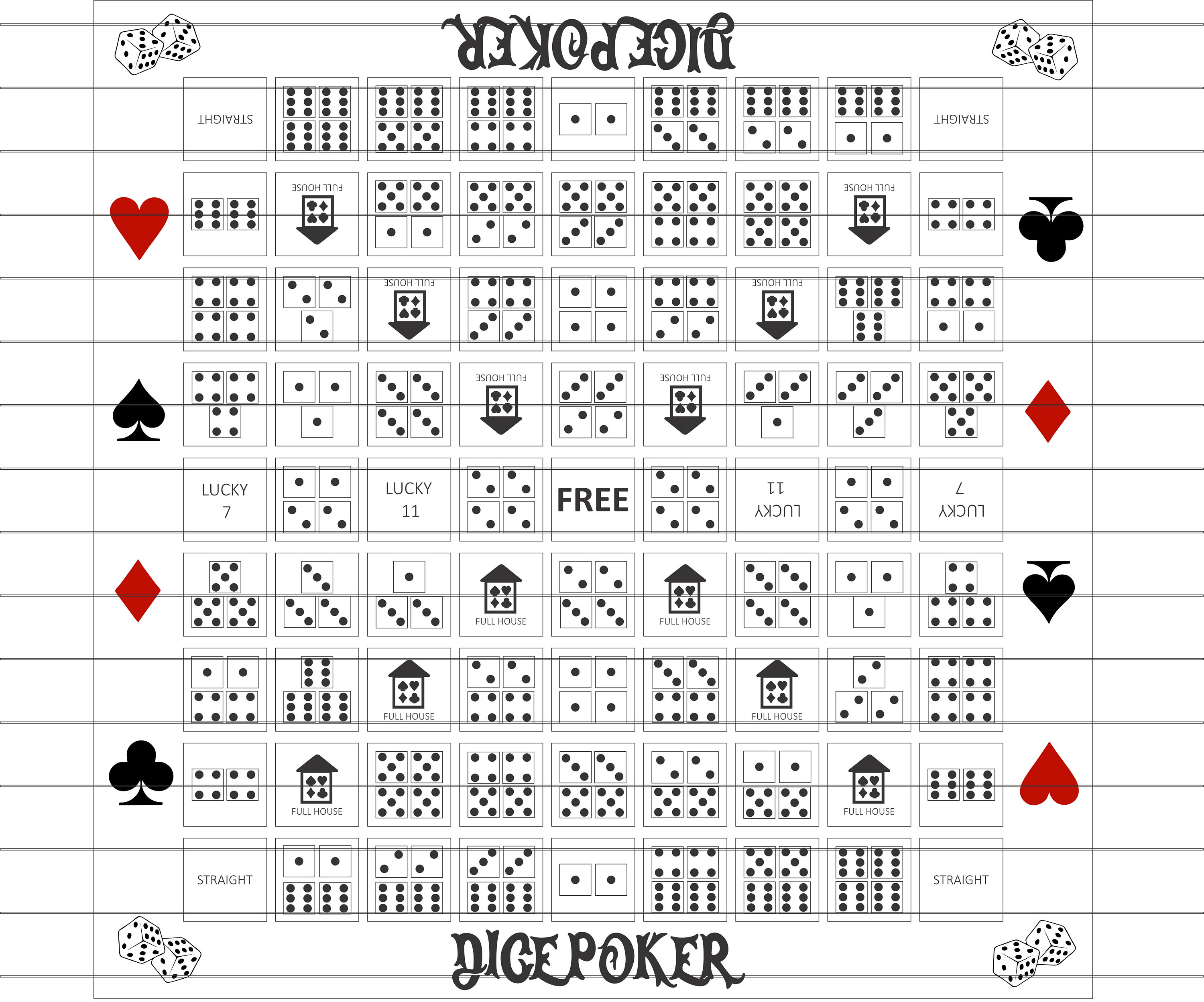 Dice Poker, Board Game File, Laser Cut File, Png File - Etsy