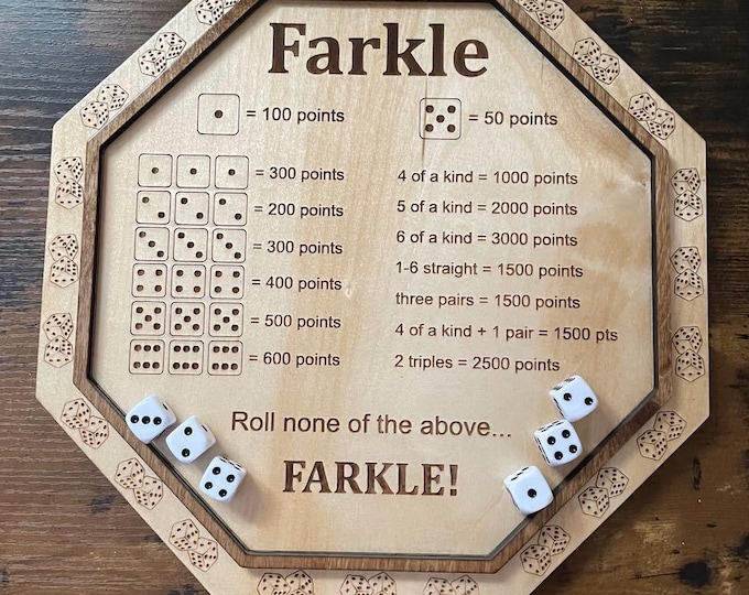 10000 Farkle Game Board - Etsy Canada
