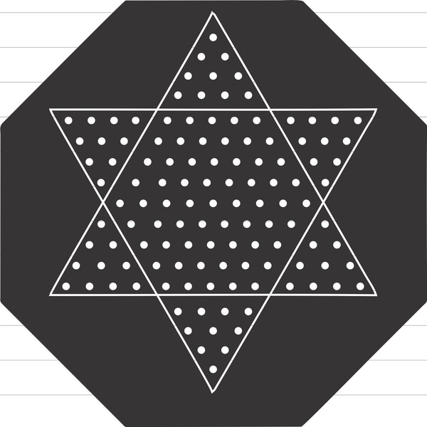 Chinese Checkers Template - Etsy