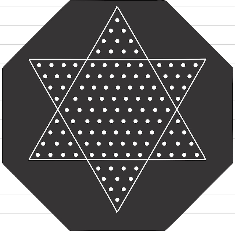 Chinese Checkers Game Board File, Svg, Png, Plt, Laser Cut File, Play ...