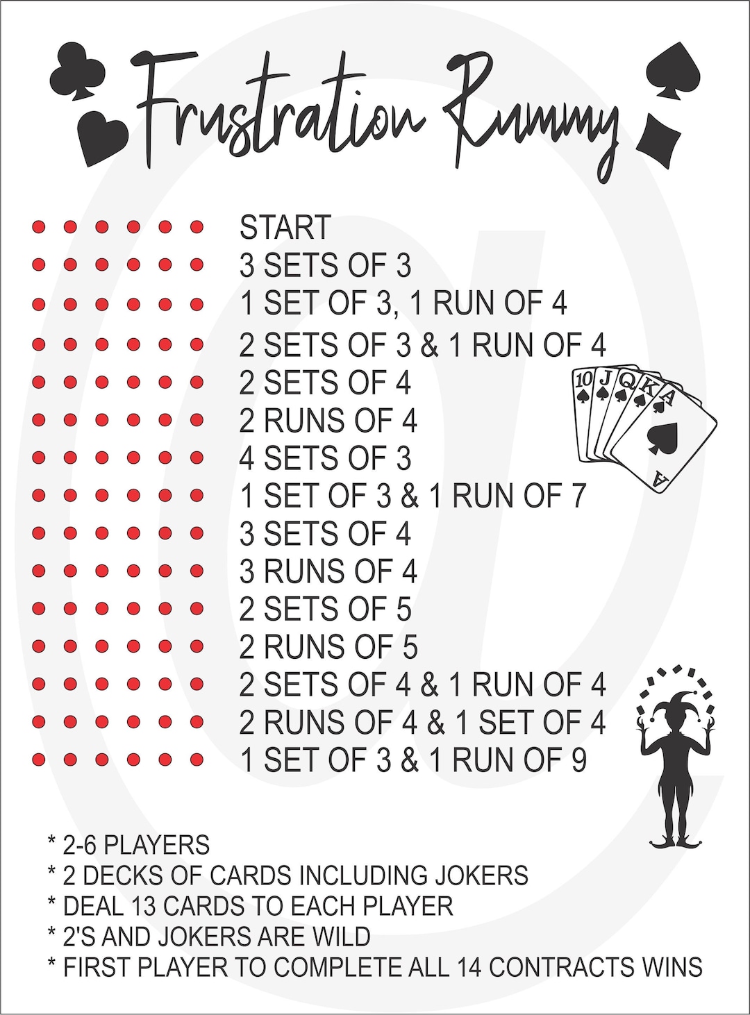 Laser Cut File - Frustration Rummy 2-6 Players - Etsy