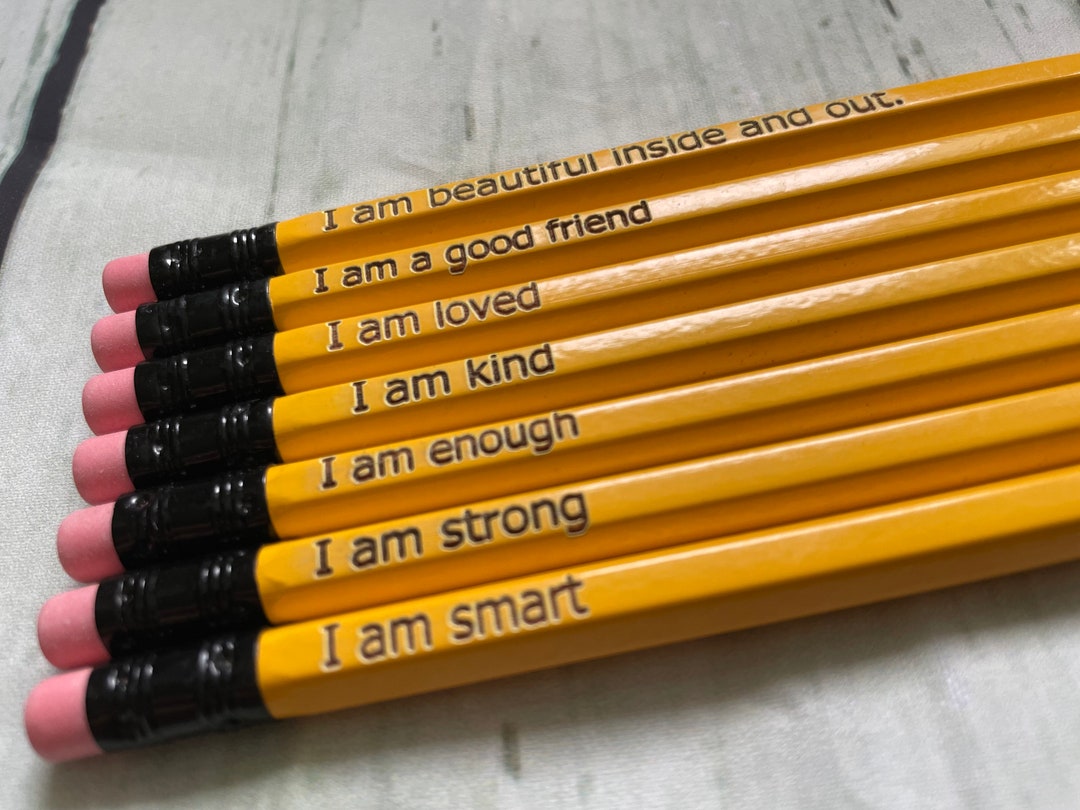 Pencils, Affirmation Pencils, Positive Words, Motivational Pencils ...