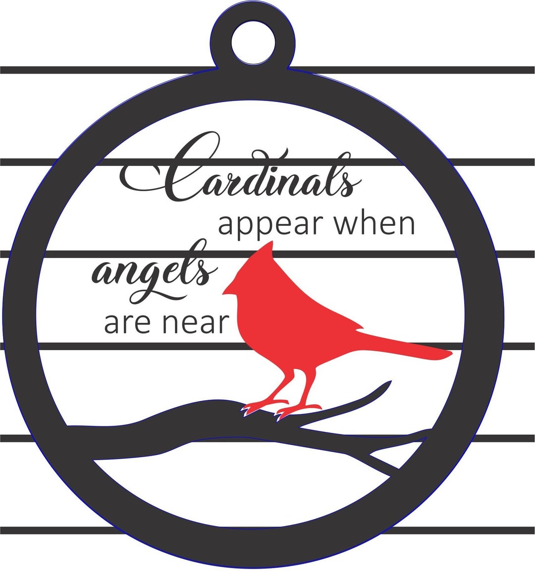 Cardinal Ornament Laser Cut File, Svg, Plt, Digital Download, Instant ...