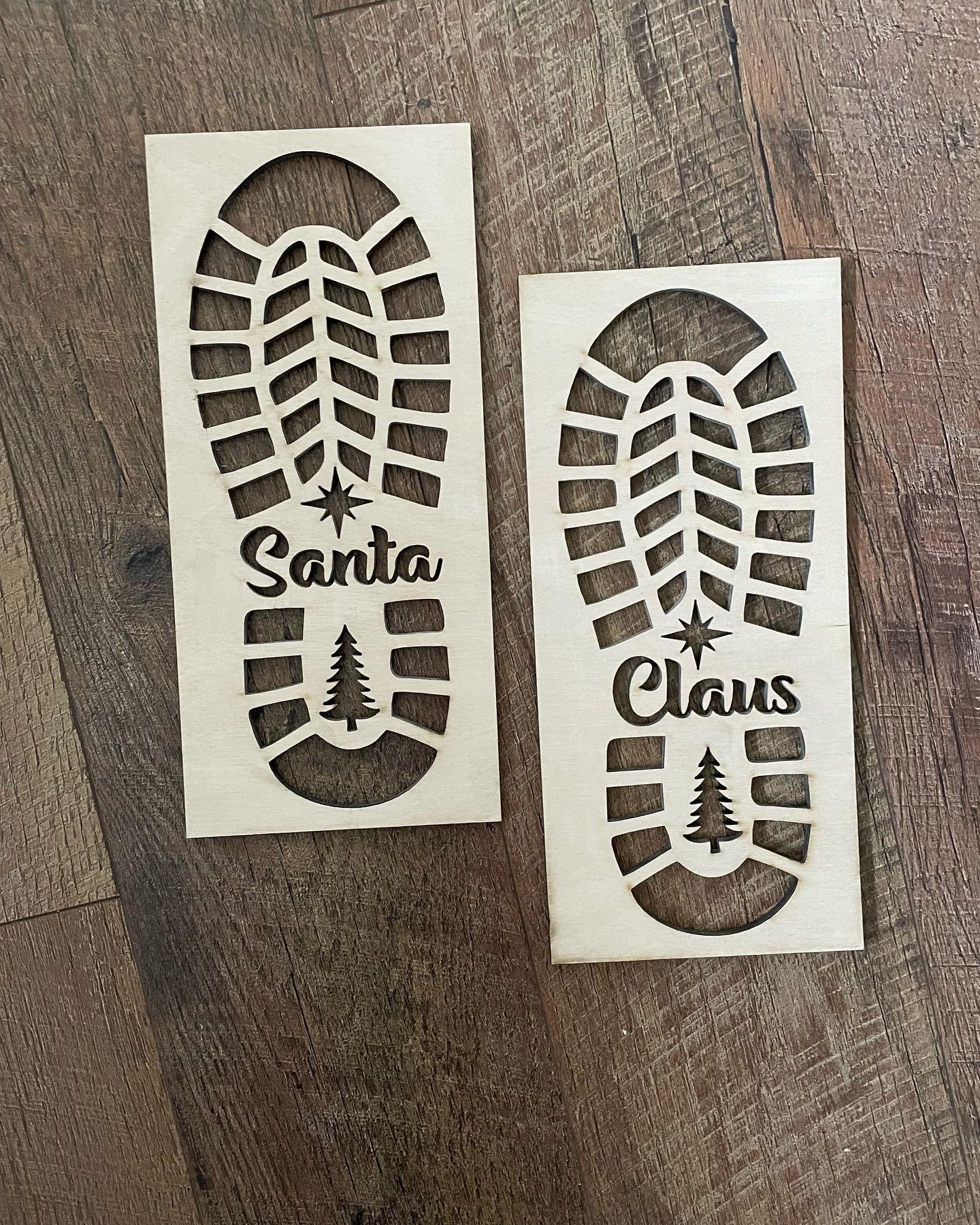Santa Boot Stencil Svg - Santa Shoe Stencil -santa Footprint Stencil ...