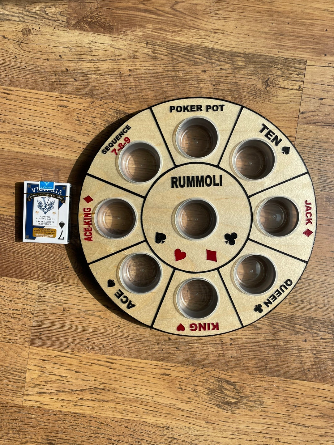 Travel Size Rummoli Boardon a Lazy Susan, Rummoli Board, Rummoli Board ...