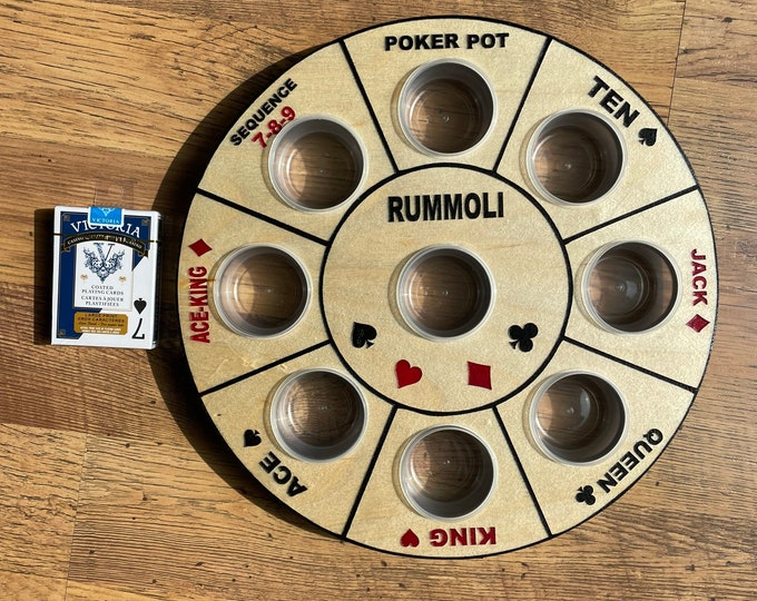 Revolving Old Fashioned CANADIAN RUMMOLI, Family Board Game, Wood ...