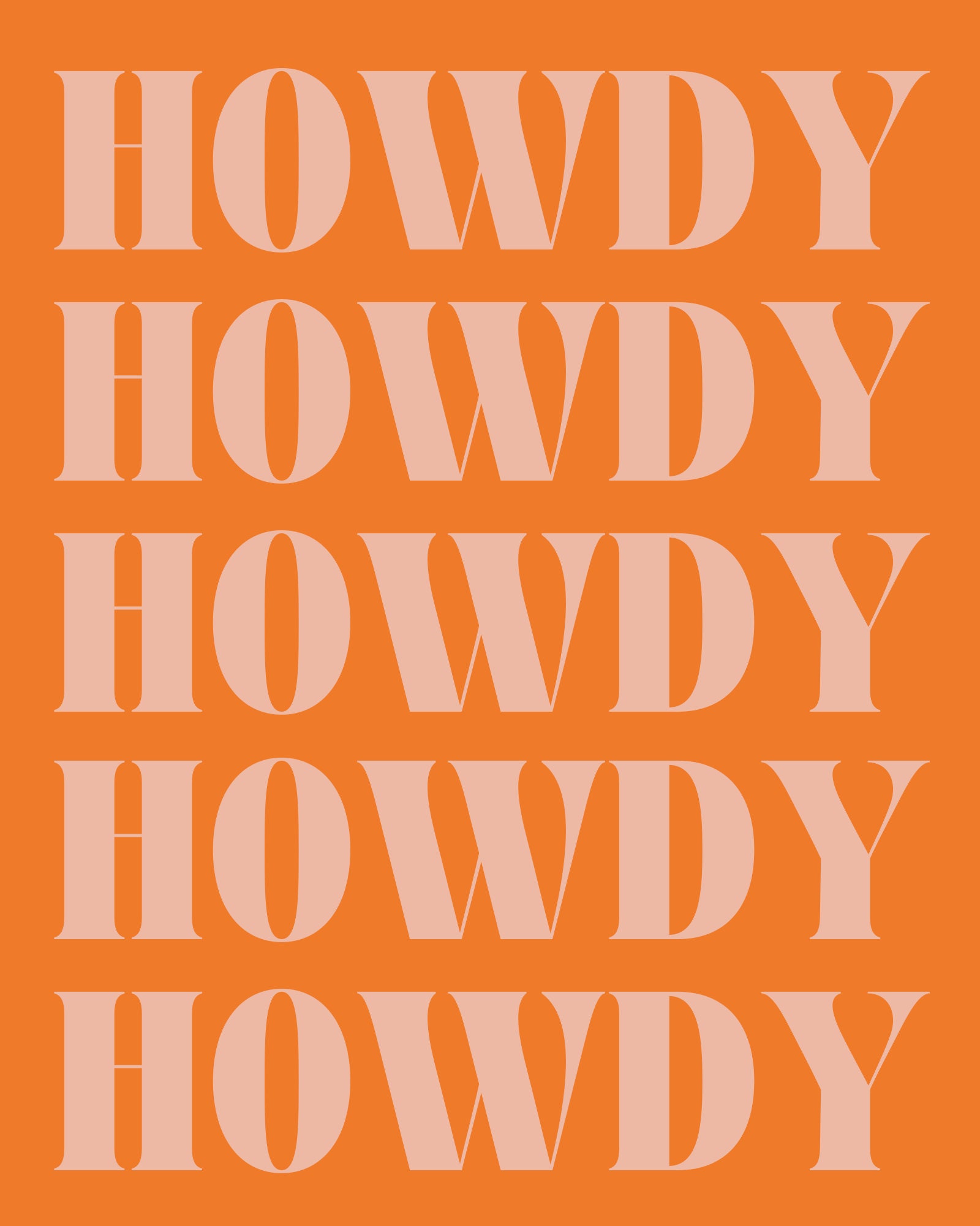 Howdy Art Print, Pink and Orange Art, Pink Aesthetic, Gallery Wall Art ...