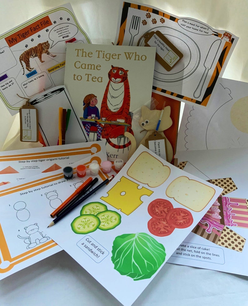 Personalised The Tiger who came to Tea craft & activity gift | Etsy