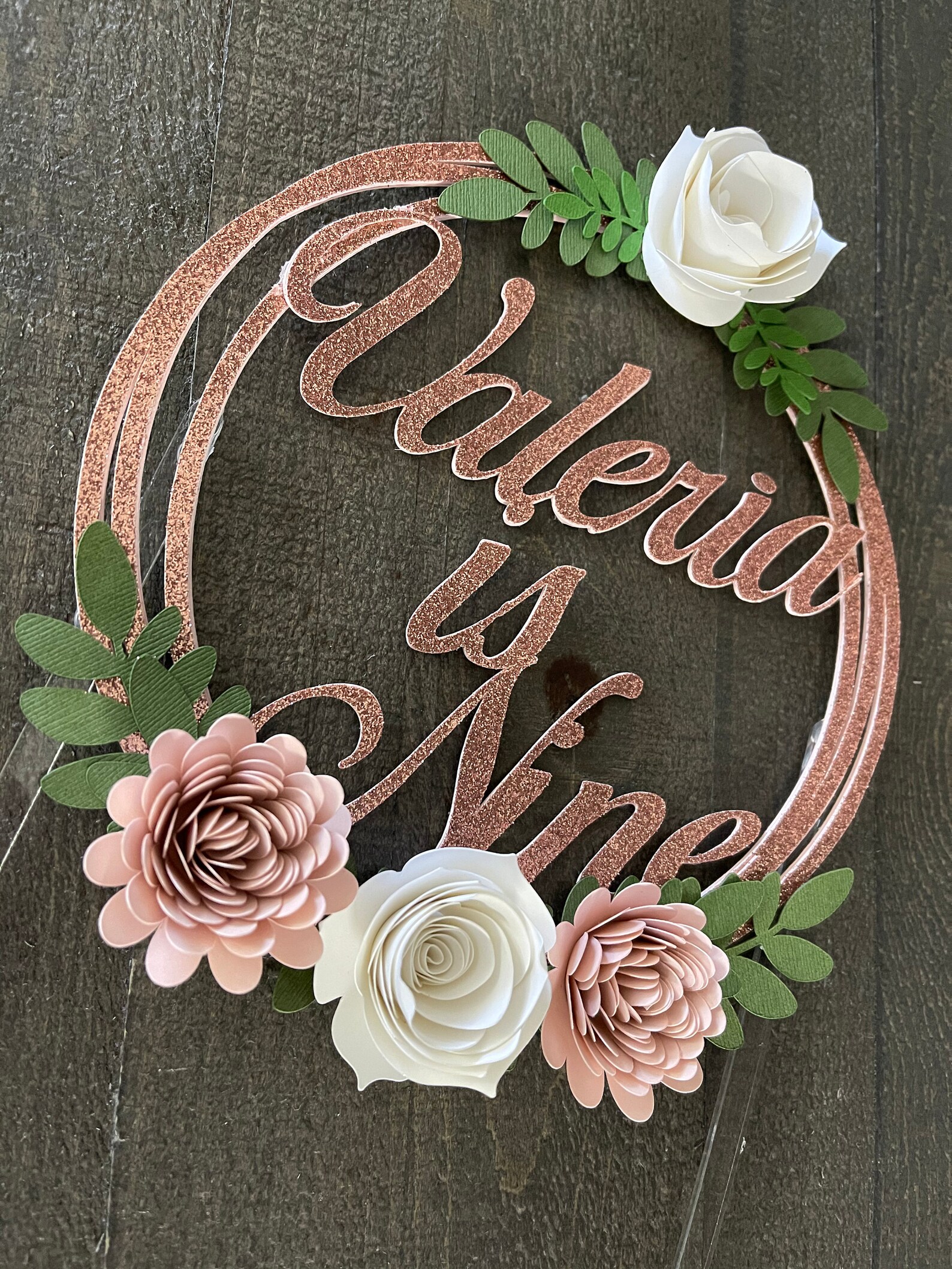 Floral Cake Topper Rose Cake Topper Floral Birthday Floral Etsy