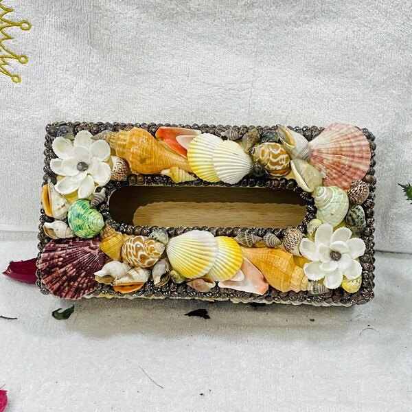 Sea Shell Tissue Box - Etsy
