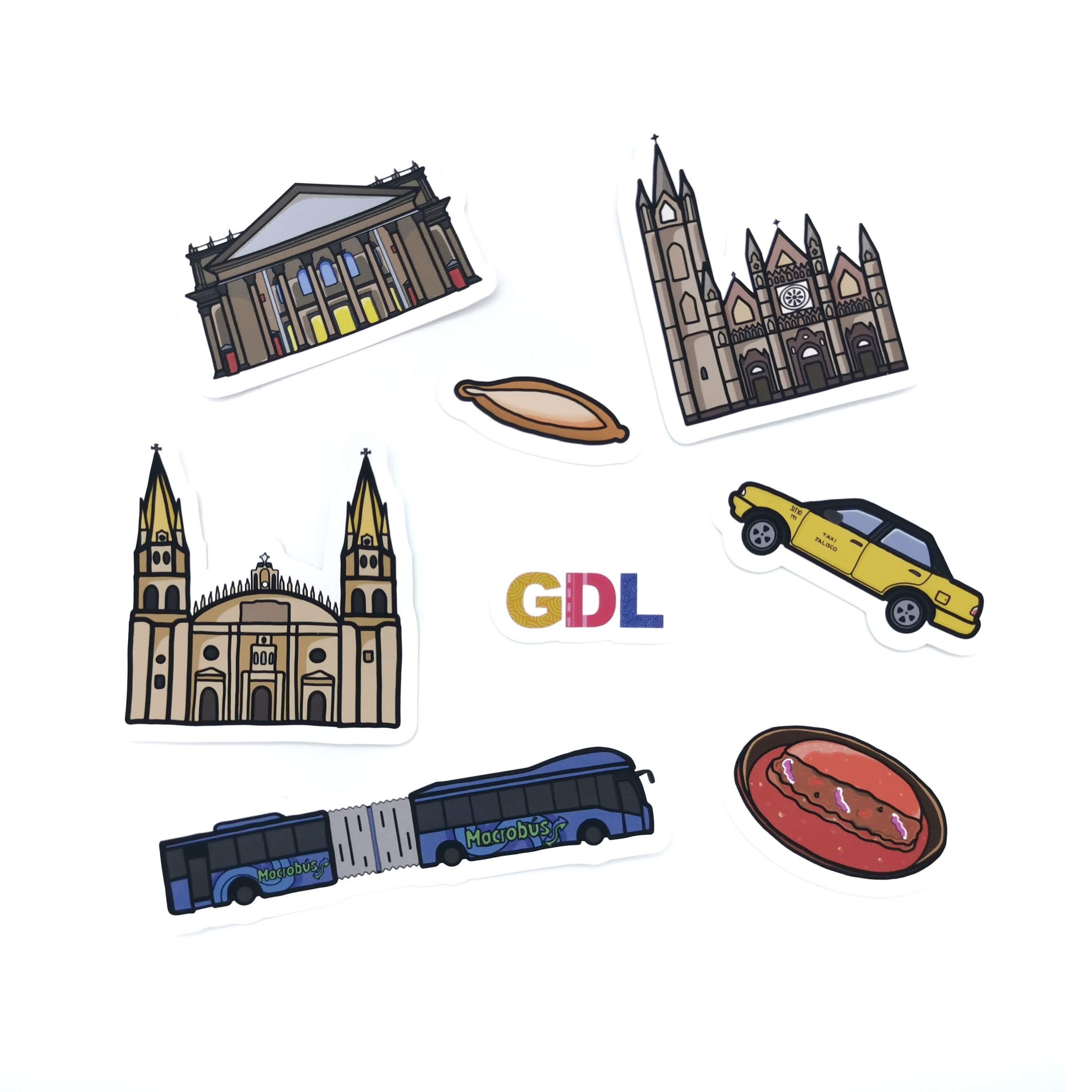 Laptop Decals & Skins Pack Of 8 Decals Of Guadalajara Jalisco etna.com.pe