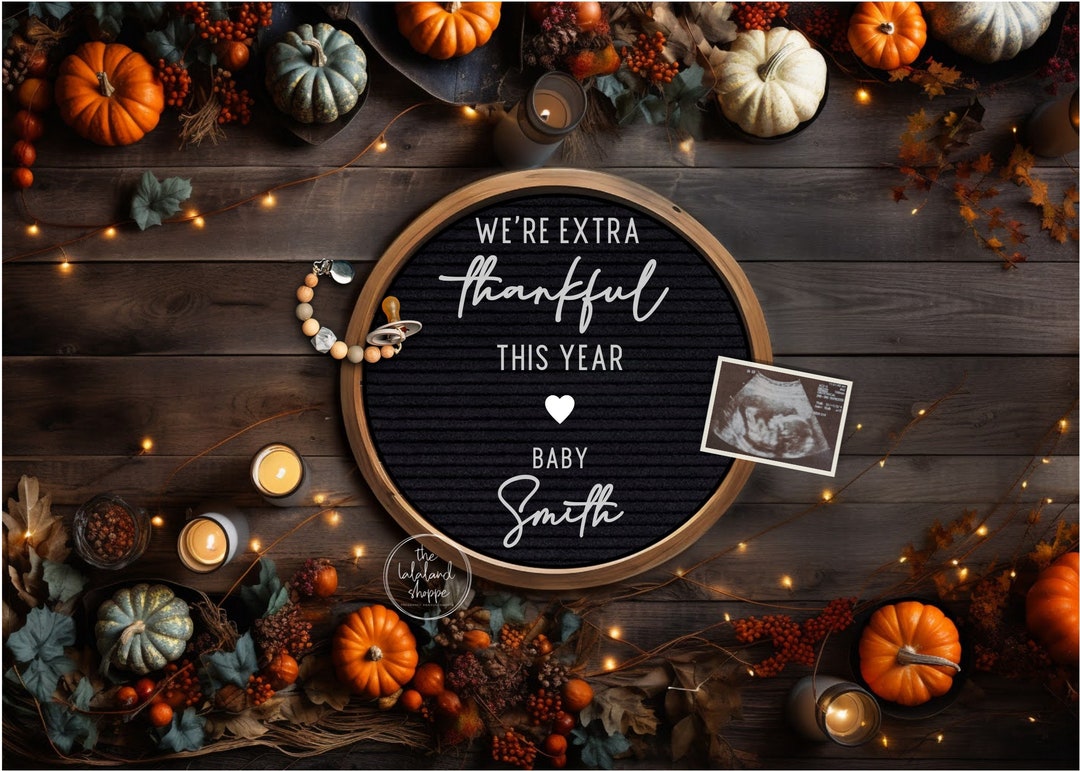 Fall Baby Announcement Digital Fall Pregnancy Announcement Gender ...