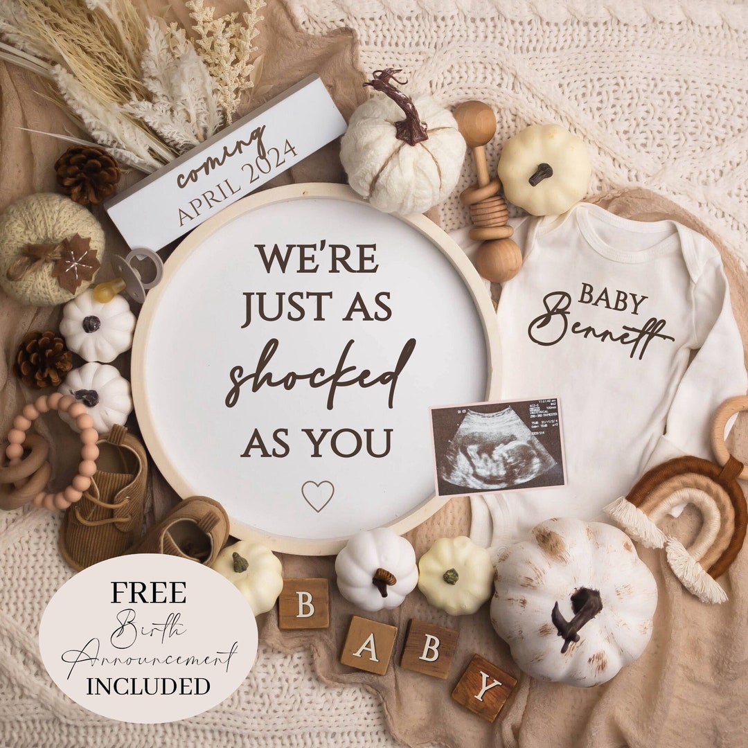 Fall Baby Announcement Digital Thanksgiving Pregnancy Announcement ...