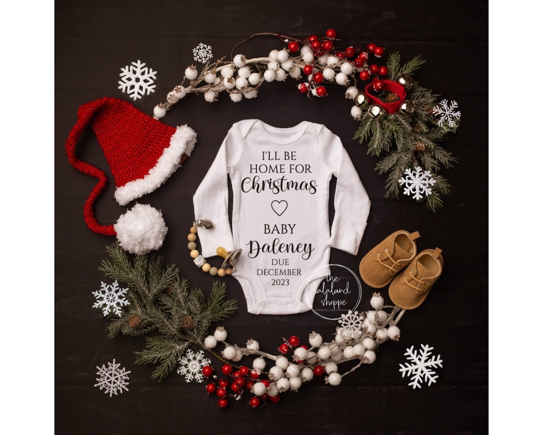 Christmas Pregnancy Announcement, December Baby Announcement, I'll Be ...