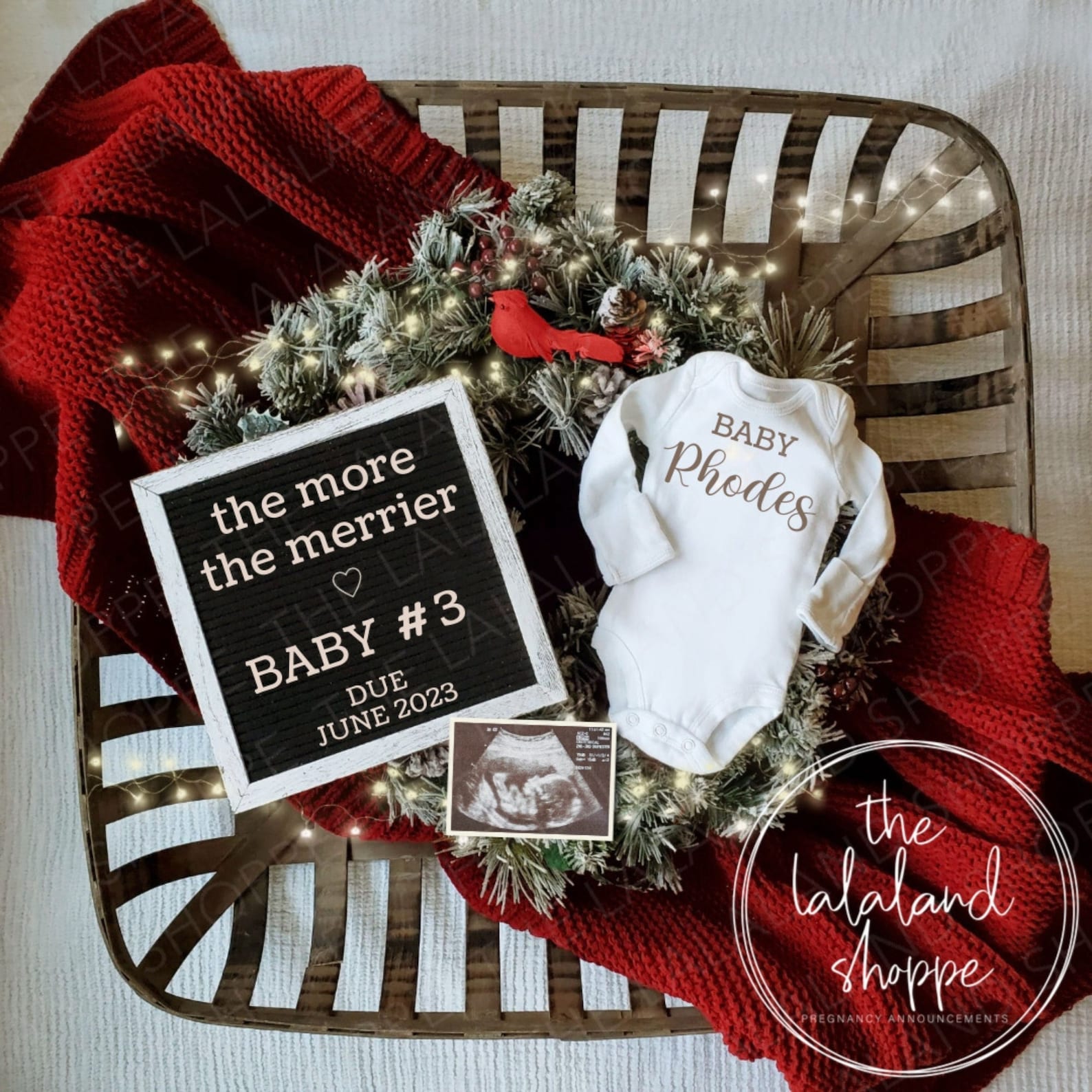 Christmas Pregnancy Announcement the More the Merrier - Etsy