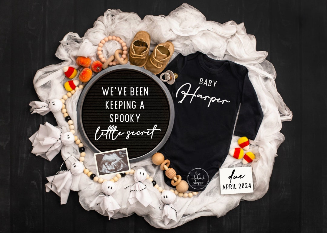 Halloween Pregnancy Announcement, Halloween Baby Announcement ...
