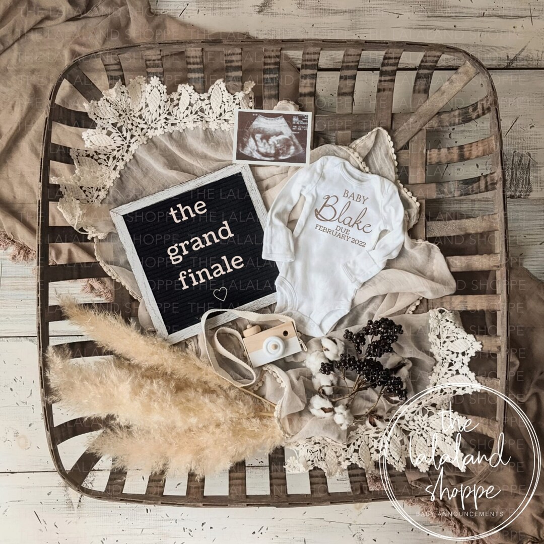 Pregnancy Announcement, the Grand Finale, Gender Neutral Editable ...
