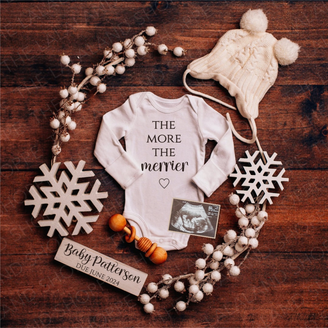 Winter Pregnancy Announcement, Social Media Baby Announcement, Editable ...
