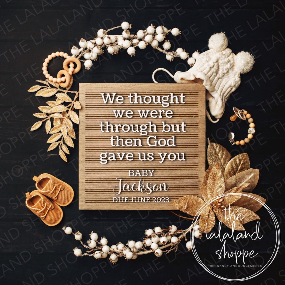 Surprise Pregnancy Announcement Digital Baby Announcement Religious ...