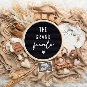 Grand Finale Pregnancy Announcement Digital Last Baby Announcement ...
