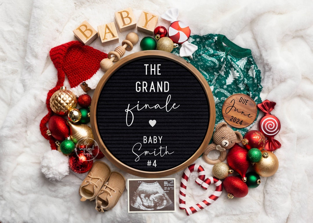 The Grand Finale Christmas Pregnancy Announcement Last Baby Christmas ...