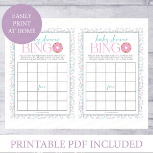 Baby Shower Bingo Digital INSTANT DOWNLOAD Bingo Game Card Printable ...