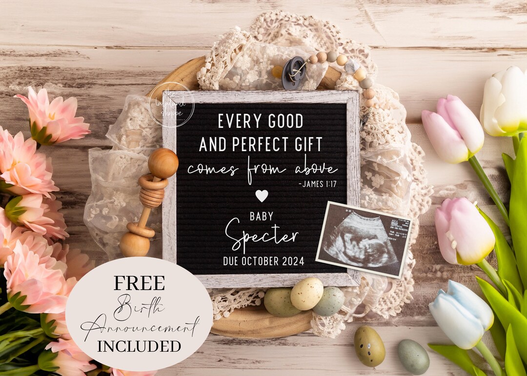 Easter Pregnancy Announcement Easter Baby Announcement Digital Gender ...