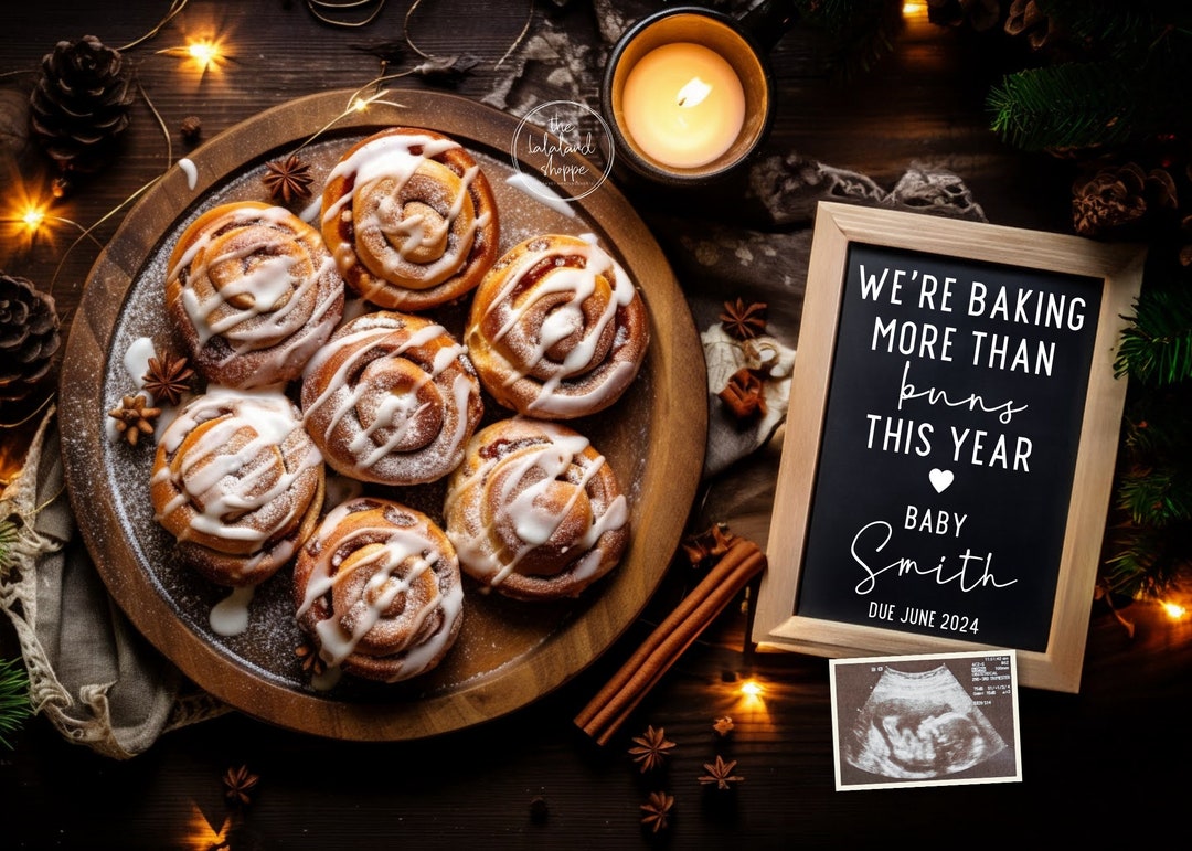 Christmas Baby Announcement Holiday Digital Winter Pregnancy ...