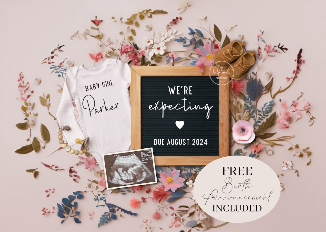 Easter Pregnancy Announcement Grandparents Spring Baby Announcement ...