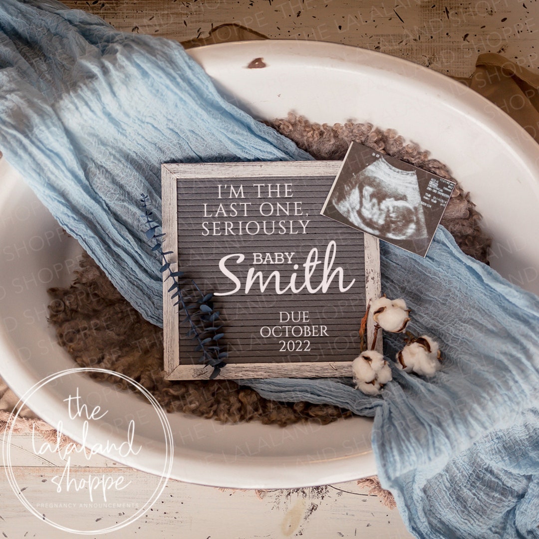 Digital Pregnancy Announcement, I'm the Last One Seriously, Editable ...