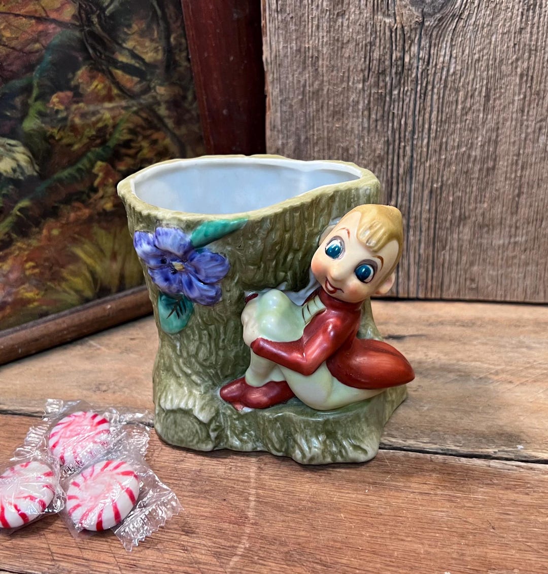 Vintage Pixie Elf Planter: 1960s ACME China Figurine, Made in Japan - Etsy