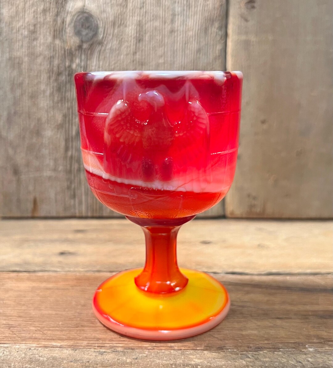 Imperial Glass Company "olden End O' Day Glass" Slag Goblet - Etsy